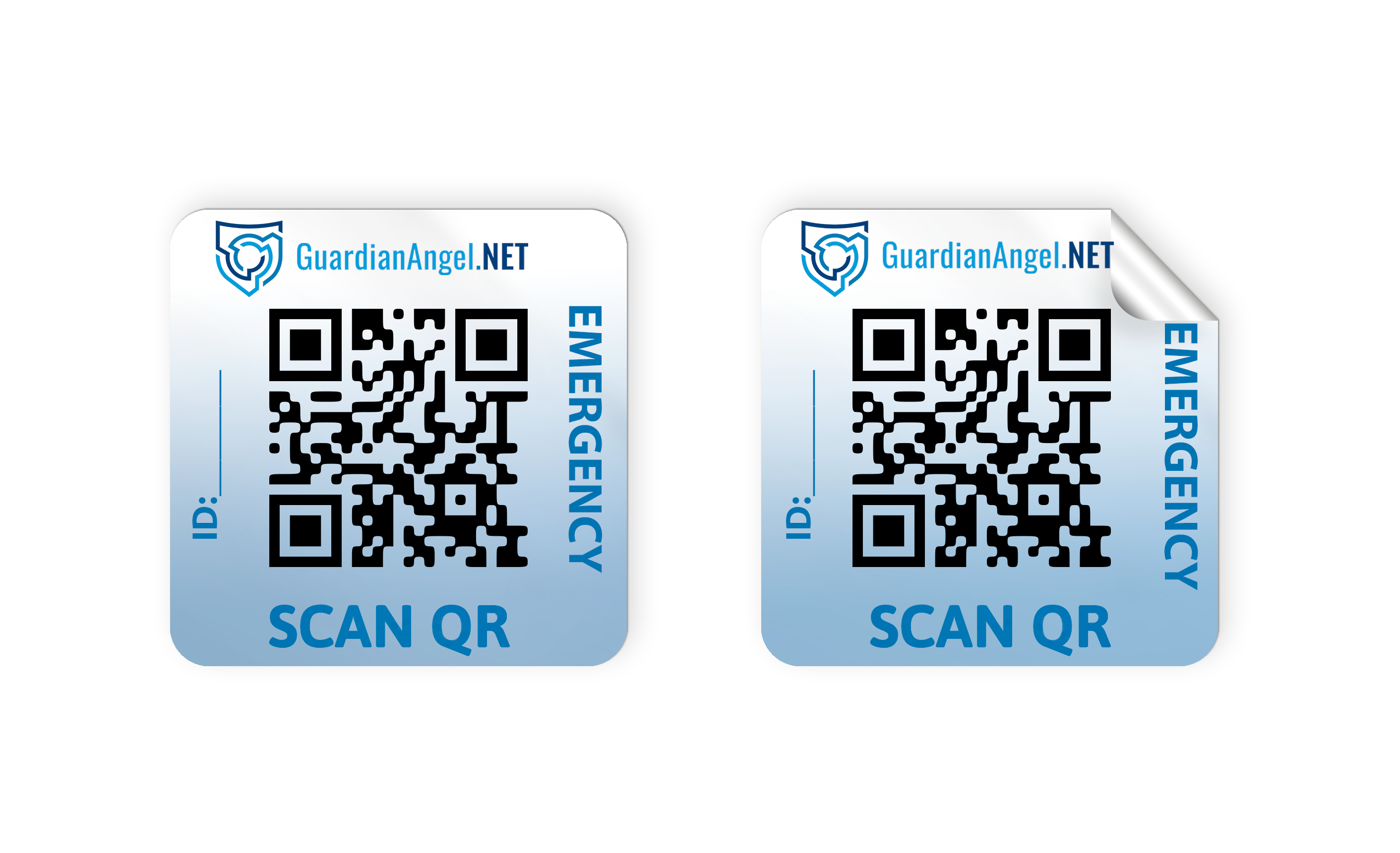 Set Stickers with dynamic QR code - 2 pieces